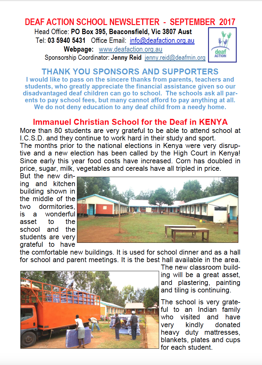 Newsletters Deaf Action - Deaf Ministry International