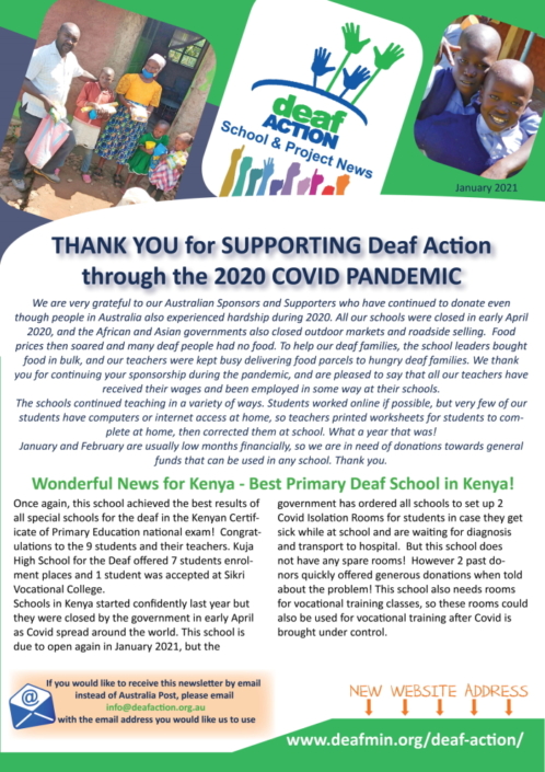 Newsletters Deaf Action - Deaf Ministry International