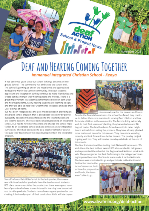 Newsletters Deaf Action - Deaf Ministry International